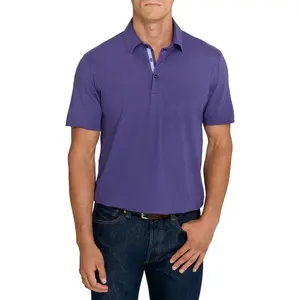 CON.STRUCT Slim Fit Newport Butter-soft Short Sleeve Polo Grape