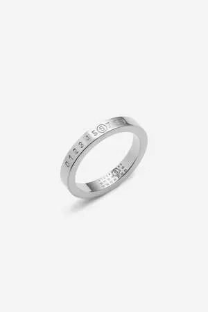 MAISON MARGIELA Anello Numeric Signature 3mm - Silver