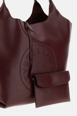 Stella McCartney Borsa Tote Reversibile Con Logo Alter Mat & Alter Suede - Red