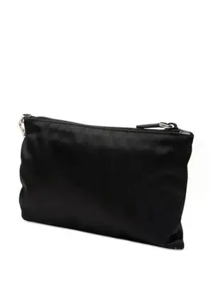 Prada 2000-2013 Saffiano Trimmed Tessuto Wristlet Zip Pouch