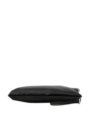 Prada 2000-2013 Saffiano Trimmed Tessuto Wristlet Zip Pouch