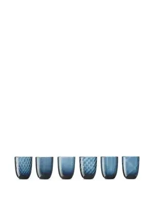 NASONMORETTI Idra Textured Glasses Set - Blue