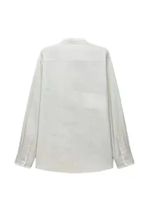 Shanghai Tang Contrast-trim Mandarin Shirt