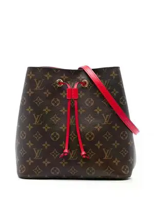 LOUIS VUITTON 2019 Monogram Neonoe Mm Bucket Bag - Red