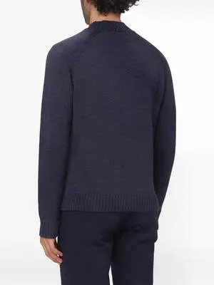 ZANONE Raglan-sleeve Ribbed-trim Sweater - Blue