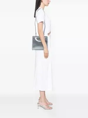 Dior 2015 Medium Metallic Patent Microcannage Lady Satchel