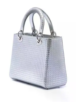 Dior 2015 Medium Metallic Patent Microcannage Lady Satchel