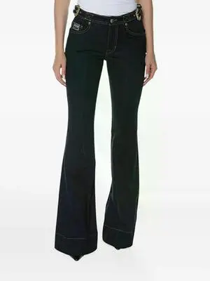 Versace Cleo Buckles Flared Jeans