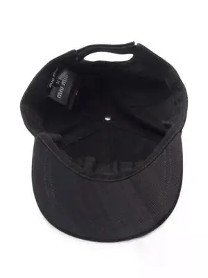 Miu Miu 2010s Logo-embroidered Baseball Cap