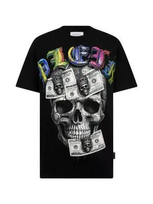 Philipp Plein Round-neck T-shirt Front Skull Dollar