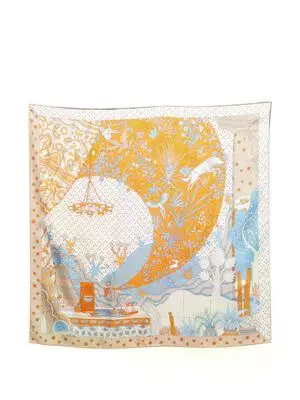 Hermès Le Premier Chant Scarf - Orange