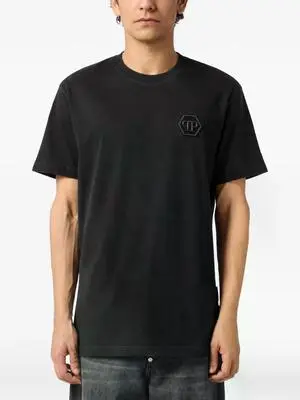 Philipp Plein Round-neck T-shirt Embroidery Hexagon
