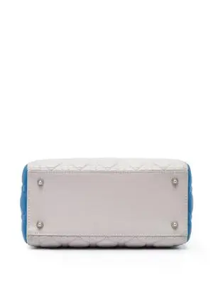 Dior 2014 Medium Tricolor Lambskin Cannage Lady Satchel