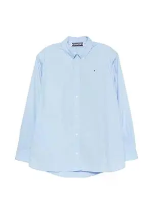FRENKEN Logo-embroidered Button-down Shirt - Blue