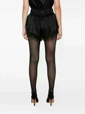 Françoise Lisette Lace-trimmed Silk-satin Shorts
