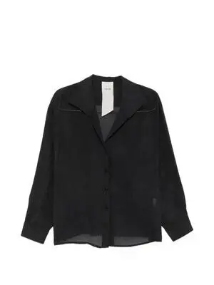 RAME Sheer Long-sleeve Shirt - Black