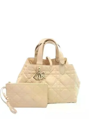 Dior 2010s Toujours Macro Cannage Tote Bag - Neutrals