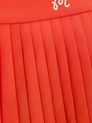 MALBON Kate Pleated Logo-embroidered Skirt