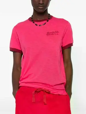SANDERLAK Logo-embroidered Ringer T-shirt