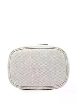 Prada 2000-2013 Canvas Mistolino Drawstring Pouch - Brown
