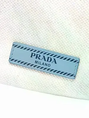 Prada 2000-2013 Canvas Mistolino Drawstring Pouch - Brown