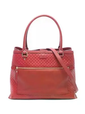 Gucci 2000s Microguccissima Tote Bag - Red