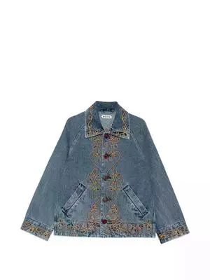 BODE Rawlins Embroidered Denim Jacket