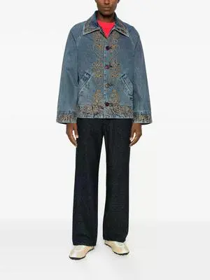 BODE Rawlins Embroidered Denim Jacket