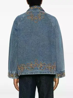 BODE Rawlins Embroidered Denim Jacket