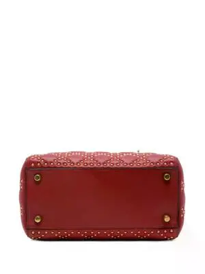 Dior 2017 Medium Lambskin Cannage Studded Supple Lady Satchel