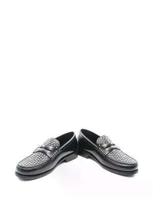 LOUIS VUITTON Studded Leather Loafers