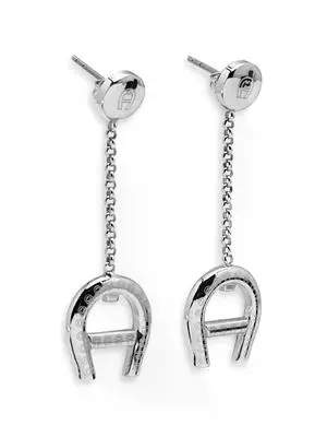 AIGNER Logo Drop Earrings