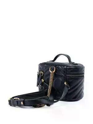 Gucci 2000-2015 Mini Gg Marmont Matelasse Calfskin Round Backpack - Black