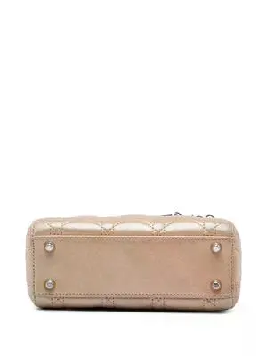Dior 2015 Mini Iridescent Lambskin Cannage Lady Satchel