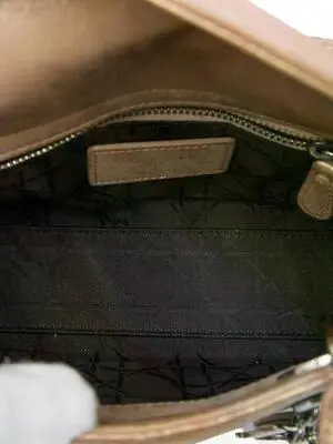 Dior 2015 Mini Iridescent Lambskin Cannage Lady Satchel