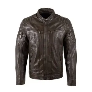 Mauritius Leather Moto Jacket Derry - Green