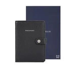 Paul Costelloe Tuira Leather Passport Holder - Black