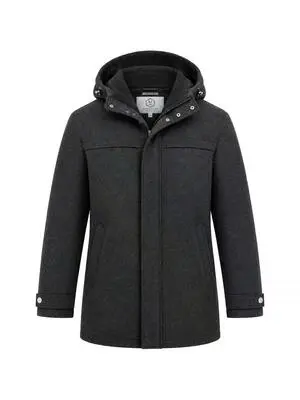 NORWEGIAN WOOL Davos Hooded Coat - Grey