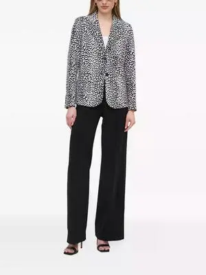 Michael Kors Leopard-print Stretch Crepe Blazer