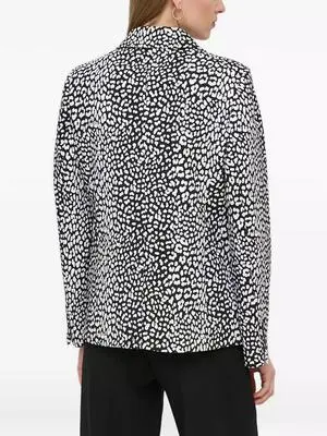 Michael Kors Leopard-print Stretch Crepe Blazer