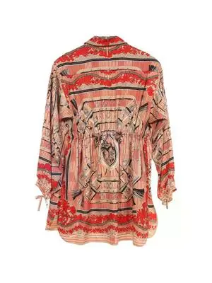 Hermès 2010s Aux Champs En Fleurs Rayeh Drawstring Shirt