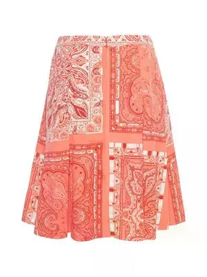 Etro Paisley Pleated Midi Skirt