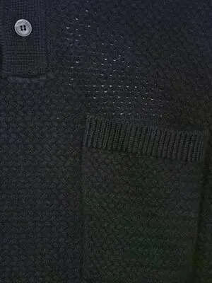 FILIPPO DE LAURENTIIS Textured-knit Chest-pocket Polo Shirt