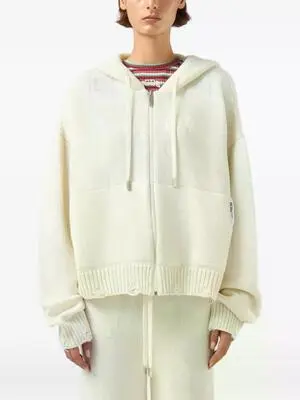 Gcds Distressed Logo-perforated Hoodie