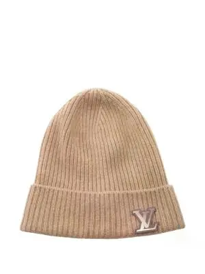 LOUIS VUITTON 2020 Ahead Logo-motif Beanie Hat - Brown