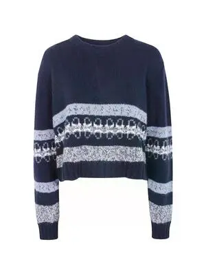 NUUR Intarsia-knit Wool Sweater - Blue