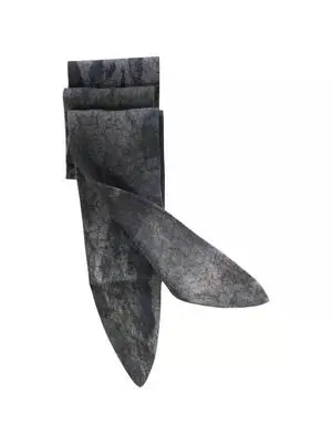 ZIGGY CHEN Digital Print Pointed Scarf - Grey