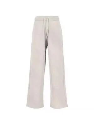 AMI Paris Cotton Track Pants With De Coeur - Grey