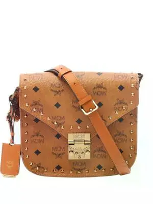 Mcm 2010s Patricia Visetos Shoulder Bag - Brown