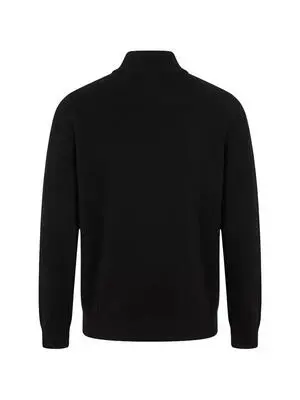 DIKTAT Half-zip Knitted Sweater - Black